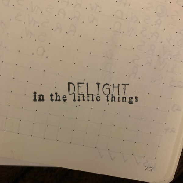Delight in the Little Things RUBBER STAMP, Optimistic Stamp, Happy ...