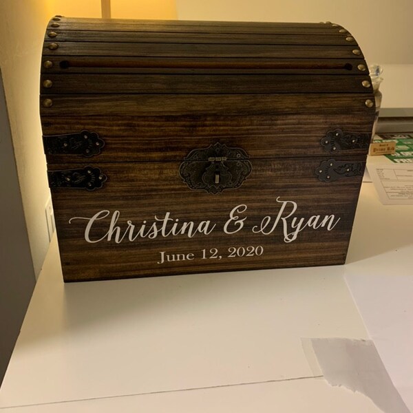 Boho Wedding Card Box, Rustic Card Box With Slot, Bridal Shower Card ...