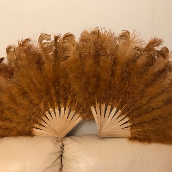 Feather Dance Burlesque Fans 32inchx18inch Wedding Bridal Feather ...