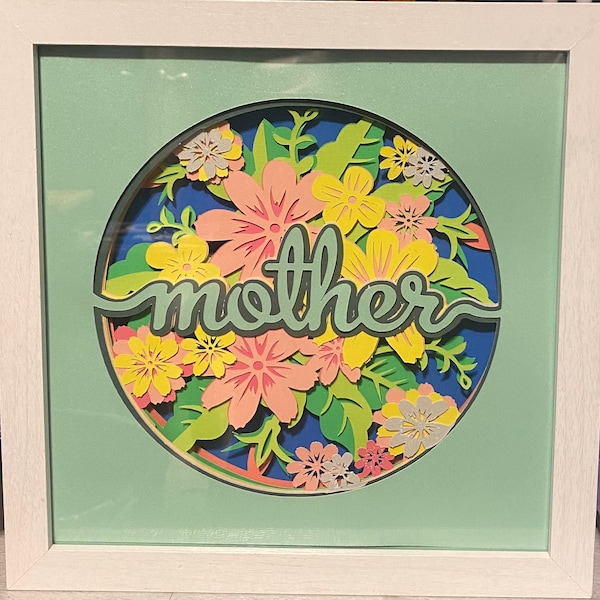 3D Mother SVG 3D Mom Light Box 3D Best Mom Ever SVG Mother's Shadowbox ...