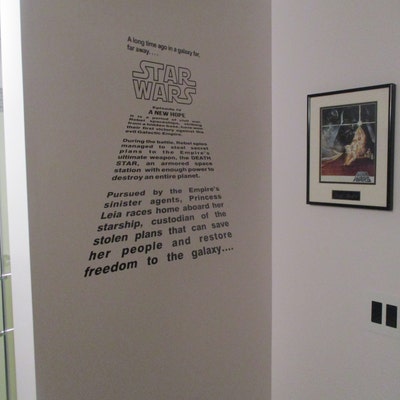 A Long Time Ago in a Galaxy Far Far Away Star Wars Wall Decal Poster ...