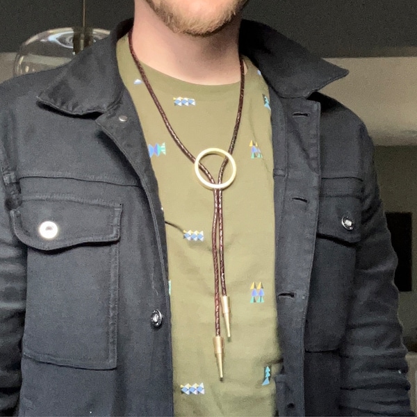 Modern Bolo Tie | Brass - Handmade in WA - Etsy