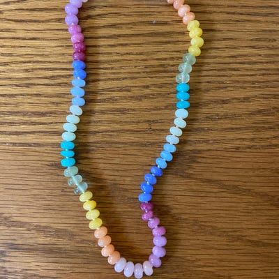 Beautiful Candy Color Quartz Smooth Rondelle Beads Necklace, AAA 7-8mm ...