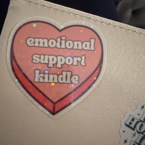 Emotional Support Kindle Heart Sticker | Kindle Sticker | Bookish Gifts ...