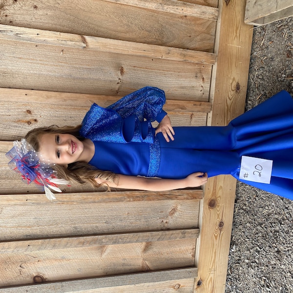 Hot Pink Sparkly Jumpsuit Pageant Outfit Girls Neoprene Jumpsuit ...