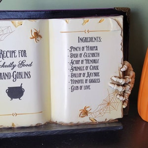Spooktacular Spell Personalized Resin Spellbook, Personalized Halloween ...
