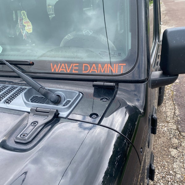 Wave Damnit Decal - Etsy