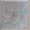 Tarrant County TX ft. Worth Detailed Arterial Wall Map 36x40 W/zip ...
