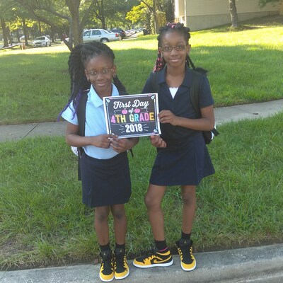 Girl First Day of 4th Grade Sign 1st Day of School Printable First Day ...