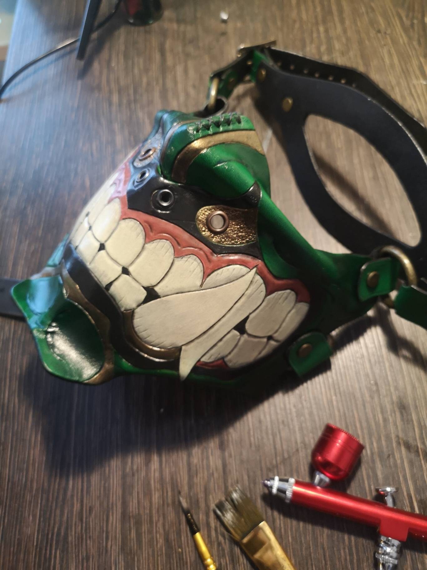 Leather Oni Kabuki mask PDF Template - Digital Leather Pattern