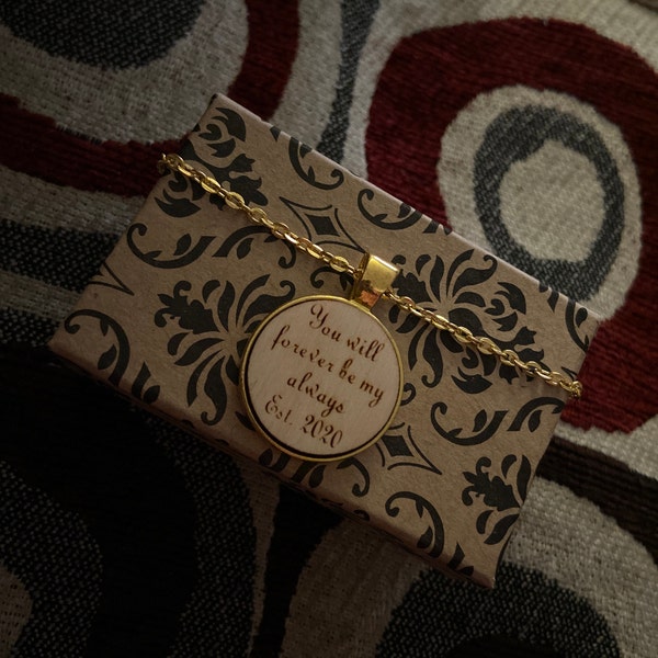 After All This Time? Always Necklace. Laser Engraved Wood. Wedding, Men ...