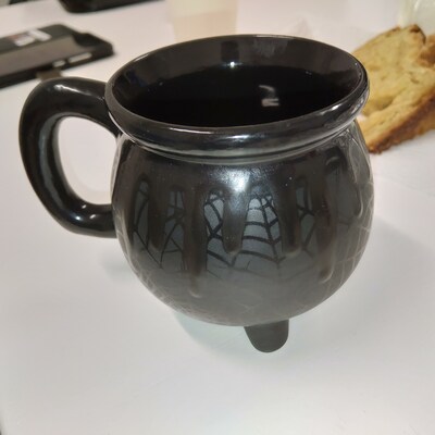 Black Cauldron Mug Spider Web Cup Witches Brew Gothic Mugs - Etsy