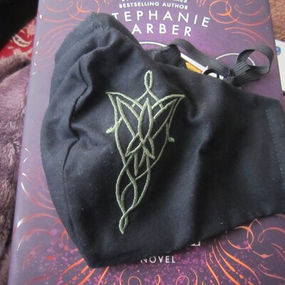 Embroidered Gate of Moria doors of Durin Face Mask With - Etsy