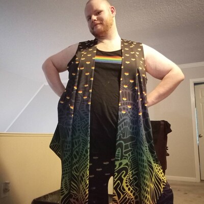 Womens Transparent Festival Shrug Long Dress, Sheer Rave Long Dress for ...