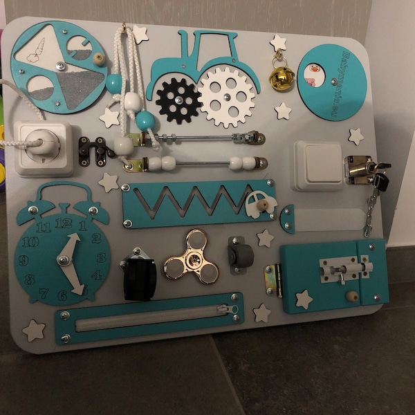 Sensory Panel Montessori Activity Table With Child's Name Babymania ...