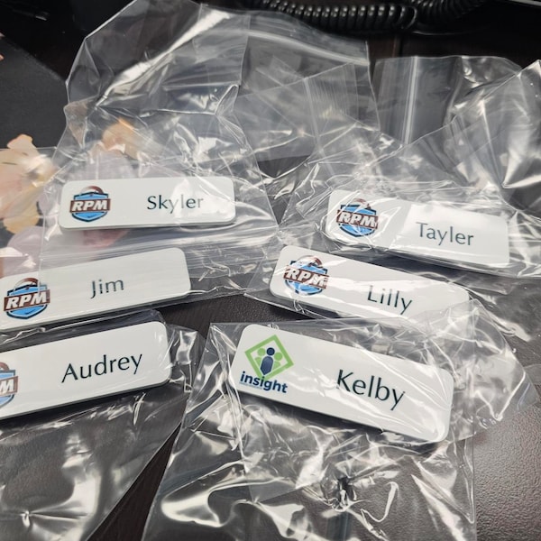 Full Color Personalized Wearable Magnetic Name Tags. Your Color Logo ...