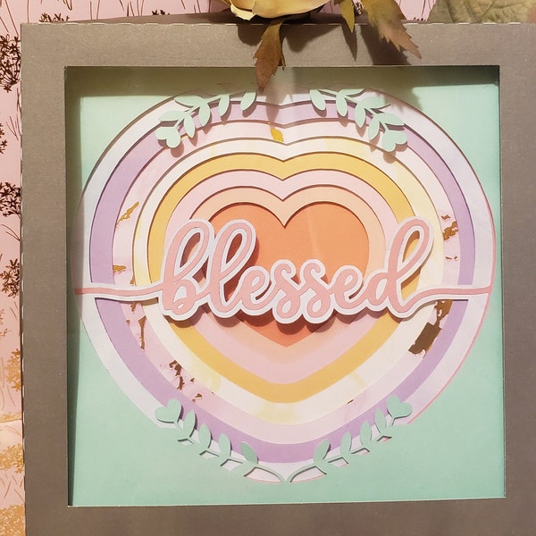 Blank Square Shadow Box Frame SVG for Layered Artwork Paper Art. 3d ...