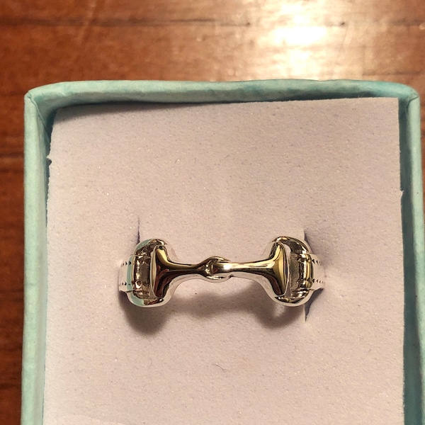 Snaffle Bit Horse Ring - Snaffle Bit Sterling Silver - Equestrian ...