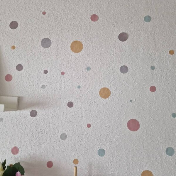 Punkte Set 120 Stück Wandtattoo Kreise Kinderzimmer Wandsticker ...