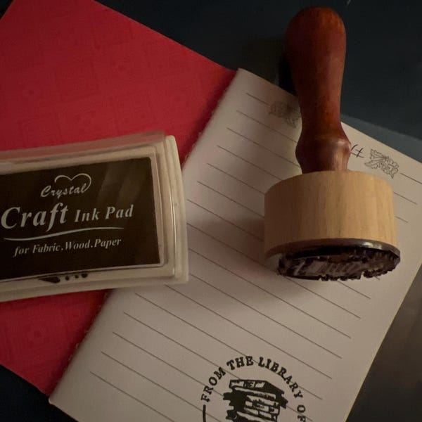 From the Library of |custom Library Stamp|personalized BOOK Stamp ...