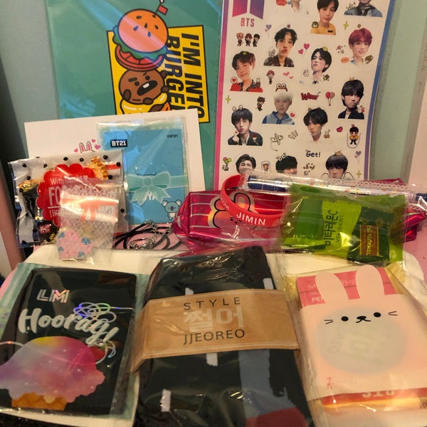 BTS Gift Bag - With BT21 Official Merch - Christmas 2024 Deluxe Gift ...