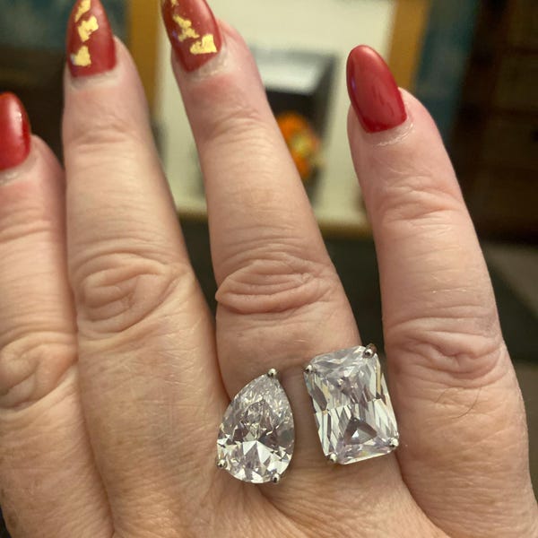 Big Carat Engagement Ring Womens Big Diamond Ring Womens Engagement ...