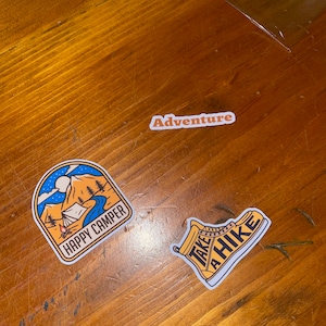 3 Outdoors Sticker Set, Nature Sticker, Hiking Sticker, Travel Sticker ...
