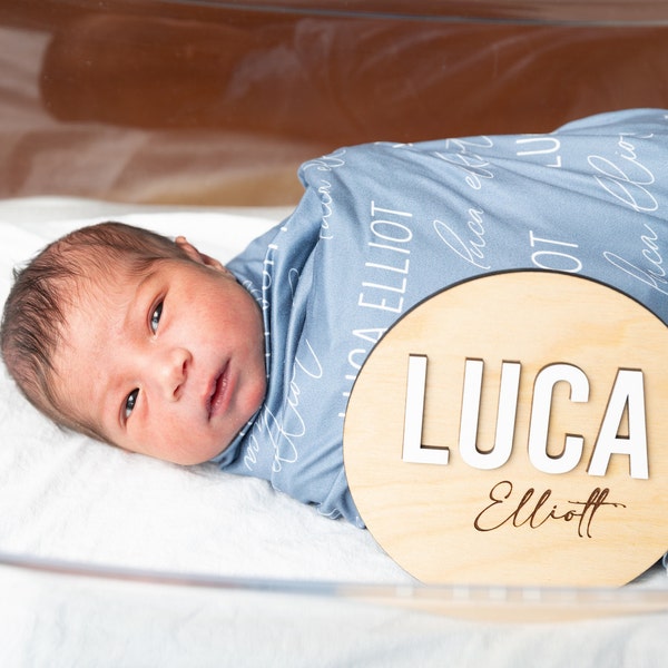 Name Plate for Baby, Baby Birth Announcement Sign, Wooden Baby Name ...