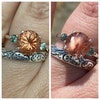 Oregon Sunstone Ring red Pink Oregon Sunstone Ring Emerald Cut Oregon ...