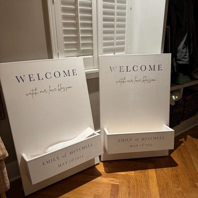 DIY Tutorial Flower Box Welcome Sign Picture and Text Instructions ...