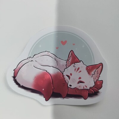 Cute Kitsune Stickers And/or Prints 6x6 or 8x8 - Etsy