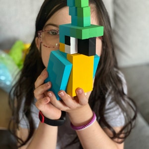 Minecraft Diamond Pickaxe Wall Decor | Etsy