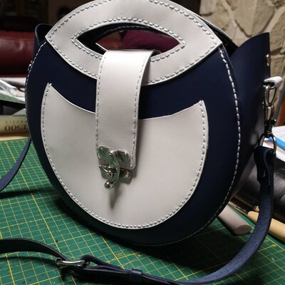 PDF Pattern. Leather ROUND Crossbody Bag With Video - Etsy