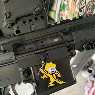 Deadpool gun 8-bit Vinyl Decal - Etsy