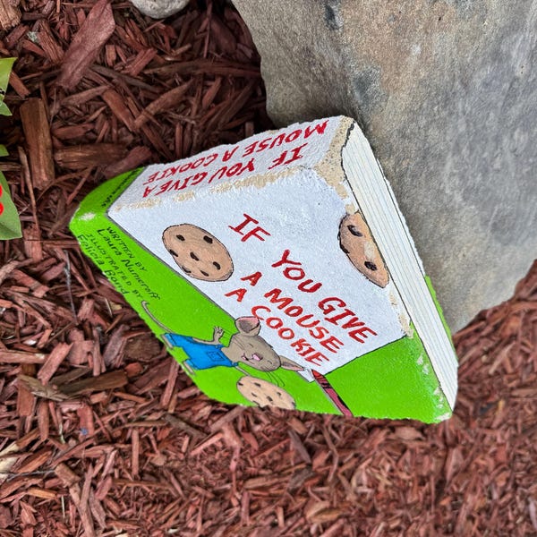 1 Garden Brick Book Cover Painted to Look Like Your Favorite Books for ...