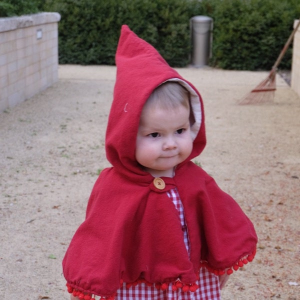 O1/ Sewing Pattern / PDF Sewing Pattern / Kids Red Ridng Hood Cape ...