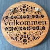 VALKOMMEN or VELKOMMEN Door Sign, Door Hanger, WELCOME, Front Door ...