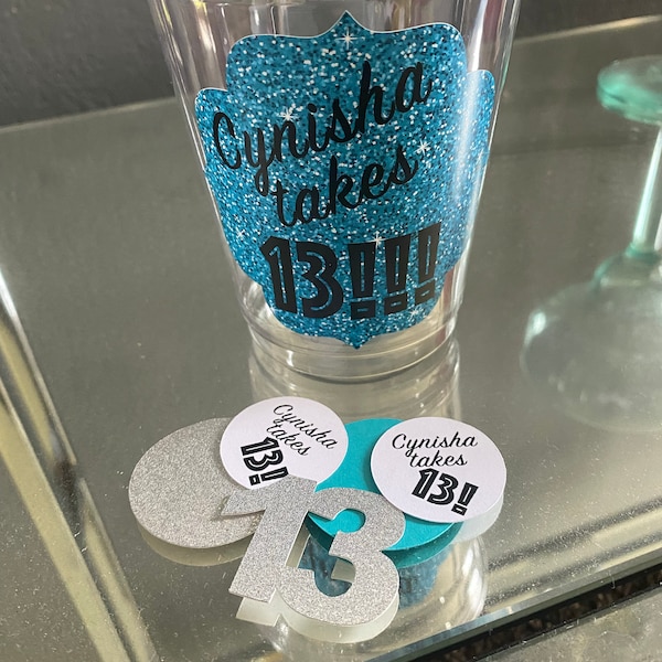13th Birthday Confetti, Personalized Confetti, Thirteenth Birthday ...