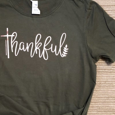 Thankful SVG Thankful With Cross SVG Thanksgiving SVG Fall - Etsy