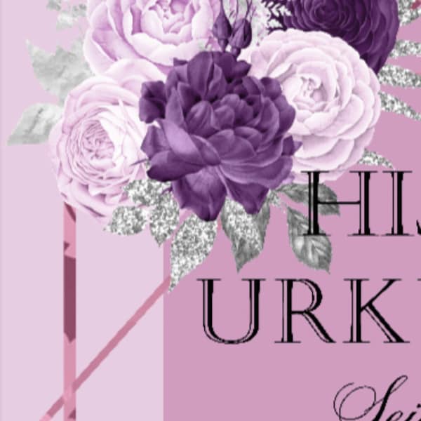 Purple and Silver Floral Bouquets Clipart, Digital Instant Download ...