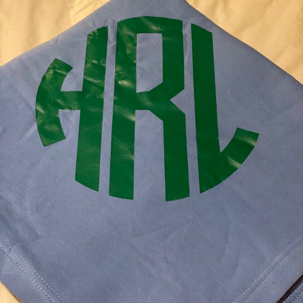 Monogram Blanket ~ Monogrammed Fleece Throw ~ Gift for Her ~ Gift Under ...