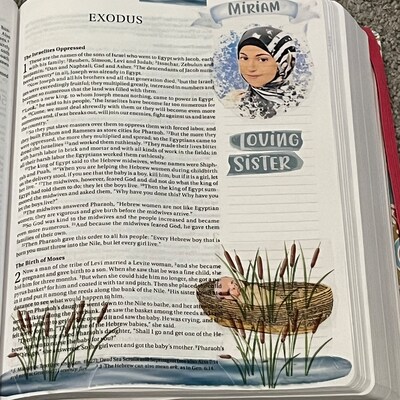 Moses Parts the Red Sea Bible Journaling Stickers Instant Digital ...