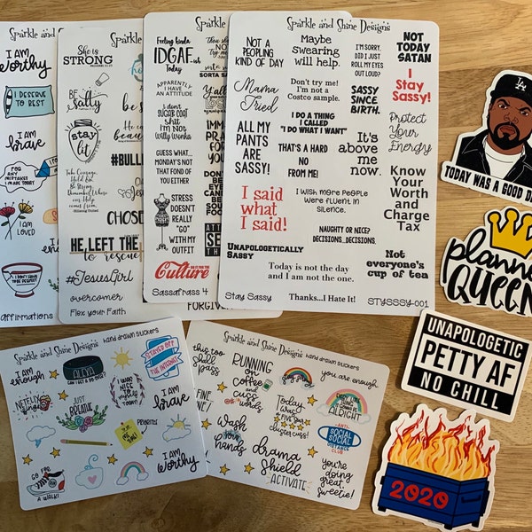 Sassy Stickers - Petty Betty Planner Stickers - Etsy