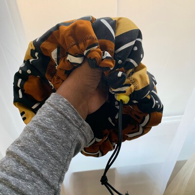 Metallic Satin Set, Satin Adults Bonnets, Eye Mask, Scrunchy ...