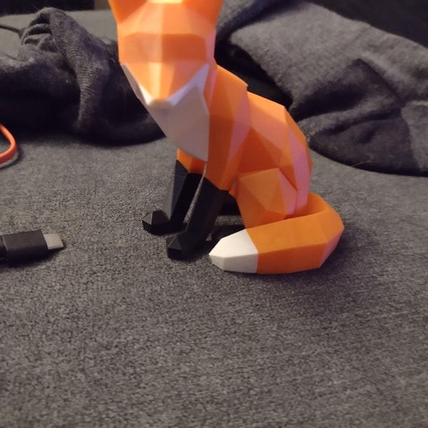3D Magnetic Fox Puzzle: Geometric Customizable Fox Gift - Etsy
