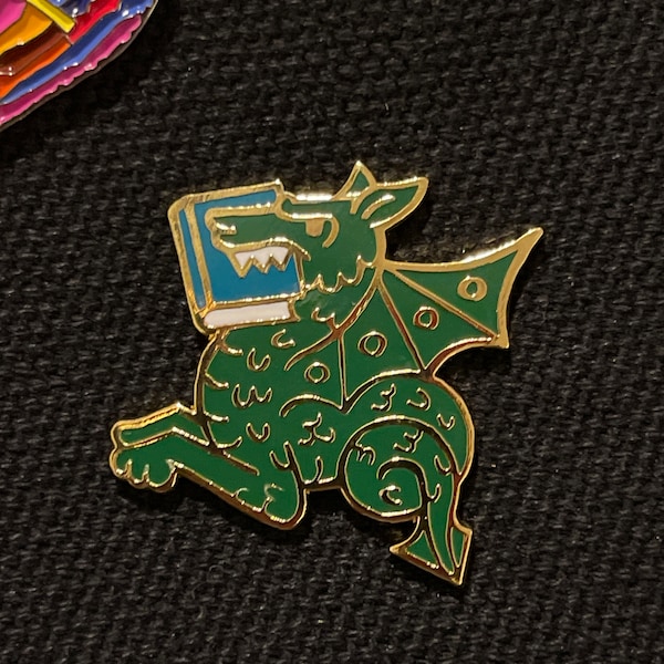 Book Wyrm Enamel Pin - Bookish Gift - Bookish Enamel Pin - Gifts for ...