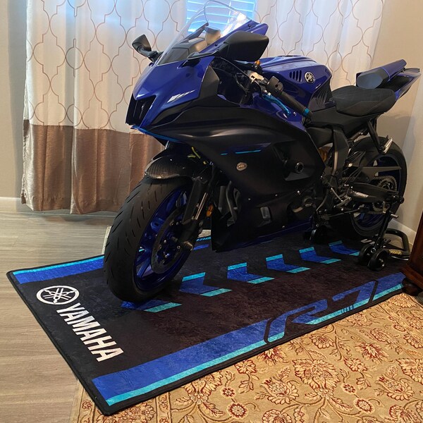 Yamaha R7 Motorcycle Personalized Rug Accesorries Floor Bottom Pit Mat ...