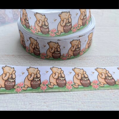 7/8 Pink /gold Minnie Mouse Grosgrain Ribbon 3 Yards 7/8 Minnie Mouse ...