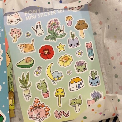 Kitty Party Mini Sticker Set - Etsy