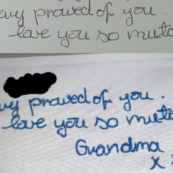 Unique Wedding Dress Label Embroidered With Your Handwritten Note to ...